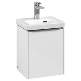 Villeroy & Boch Villeroy und Boch Subway 3.0 Waschtisch-Unterschrank C58400VE 35,1x42,9x30,9cm, Schanier rechts/Griff Aluminium gl&auml;nzend, brilliant white