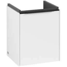 Villeroy & Boch Villeroy und Boch Subway 3.0 Waschtisch-Unterschrank C58401VF 35,1x42,9x30,9cm, Schanier rechts/Griff Volcano black, pure white