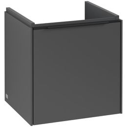 Villeroy & Boch Villeroy und Boch Subway 3.0 Waschtisch-Unterschrank C58101VR 42,3x42,9x37,75cm, Schanier links/Griff Volcano black, graphite