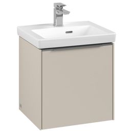 Villeroy & Boch Villeroy und Boch Subway 3.0 Waschtisch-Unterschrank C58100VN 42,3x42,9x37,75cm, Schanier links/Griff Aluminium gl&auml;nzend, cashmere grey