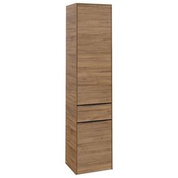 Villeroy & Boch Villeroy und Boch Subway 3.0 Hochschrank C59001RH 40x171x36,2cm, Schanier links/Griff Volcano black, kansas oak