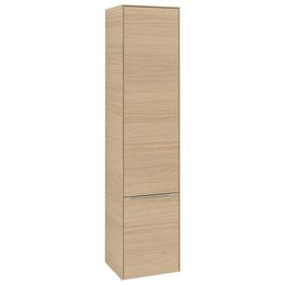 Villeroy & Boch Villeroy und Boch Subway 3.0 Hochschrank C58700VJ 40x171x36,2cm, Schanier rechts/Griff Aluminium gl&auml;nzend, nordic oak