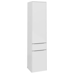 Villeroy & Boch Villeroy und Boch Subway 3.0 Hochschrank C59100VE 40x171x36,2cm, Schanier rechts/Griff Aluminium gl&auml;nzend, brilliant white