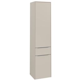 Villeroy & Boch Villeroy und Boch Subway 3.0 Hochschrank C59100VN 40x171x36,2cm, Schanier rechts/Griff Aluminium gl&auml;nzend, cashmere grey