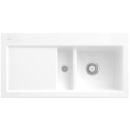 Villeroy & Boch Villeroy & Boch Subway 60 Einbausp&uuml;le 671201R1 rechts, mit Ablaufgarnitur und Handbet&auml;tigung,1000 x 510 mm, wei&szlig;