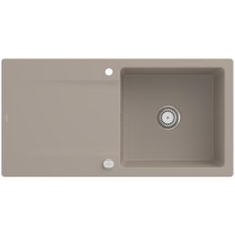 Villeroy & Boch Villeroy und Boch Siluet Sp&uuml;le 333602AM mit Ablaufgarnitur und Exzenterbet&auml;tigung, Almond