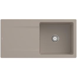 Villeroy & Boch Villeroy und Boch Siluet Sp&uuml;le 333601AM mit Ablaufgarnitur und Handbet&auml;tigung, Almond