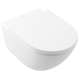 Villeroy & Boch Villeroy und Boch Subway 3.0 WC-Sitz 8M42S1RW Schaniere aus Edelstahl, mit QuickRelease und Softclosing, stone white C-plus