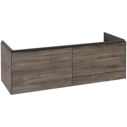 Villeroy & Boch Villeroy und Boch Subway 3.0 Waschtisch-Unterschrank C56701RK 127,2x42,9x47,8cm, ohne LED/Griff Volcano black, stone oak