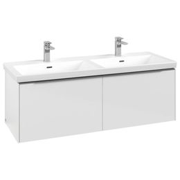 Villeroy & Boch Villeroy und Boch Subway 3.0 Waschtisch-Unterschrank C567L0VE 127,2x42,9x47,8cm, mit LED/Griff Aluminium gl&auml;nzend, brilliant white
