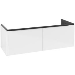 Villeroy & Boch Villeroy und Boch Subway 3.0 Waschtisch-Unterschrank C567L1VE 127,2x42,9x47,8cm, mit LED/Griff Volcano black, brilliant white