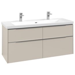 Villeroy & Boch Villeroy und Boch Subway 3.0 Waschtisch-Unterschrank C602L0VN 127,2x57,6x47,8cm, mit LED/Griff Aluminium gl&auml;nzend, cashmere grey