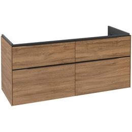 Villeroy & Boch Villeroy und Boch Subway 3.0 Waschtisch-Unterschrank C60201RH 127,2x57,6x47,8cm, ohne LED/Griff Volcano black, kansas oak