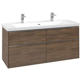 Villeroy & Boch Villeroy und Boch Subway 3.0 Waschtisch-Unterschrank C60200VH 127,2x57,6x47,8cm, ohne LED/Griff Aluminium gl&auml;nzend, arizona oak