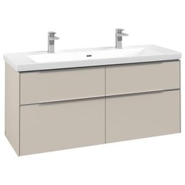 Villeroy & Boch Villeroy und Boch Subway 3.0 Waschtisch-Unterschrank C60200VN 127,2x57,6x47,8cm, ohne LED/Griff Aluminium gl&auml;nzend, cashmere grey
