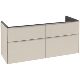 Villeroy & Boch Villeroy und Boch Subway 3.0 Waschtisch-Unterschrank C568L0VN 127,2x56,6x47,8cm, mit LED/Griff Aluminium gl&auml;nzend, cashmere grey