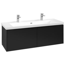 Villeroy & Boch Villeroy und Boch Subway 3.0 Waschtisch-Unterschrank C601L1VL 127,2x42,9x47,8cm, mit LED/Griff Volcano black, volcano black