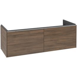 Villeroy & Boch Villeroy und Boch Subway 3.0 Waschtisch-Unterschrank C601L0VH 127,2x42,9x47,8cm, mit LED/Griff Aluminium gl&auml;nzend, arizona oak