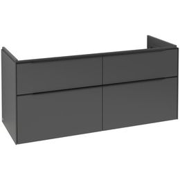 Villeroy & Boch Villeroy und Boch Subway 3.0 Waschtisch-Unterschrank C568L1VR 127,2x56,6x47,8cm, mit LED/Griff Volcano black, graphite