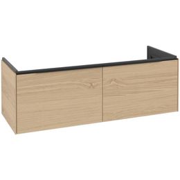 Villeroy & Boch Villeroy und Boch Subway 3.0 Waschtisch-Unterschrank C60101VJ 127,2x42,9x47,8cm, ohne LED/Griff Volcano black, nordic oak