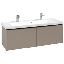 Villeroy & Boch Villeroy und Boch Subway 3.0 Waschtisch-Unterschrank C601L1VM 127,2x42,9x47,8cm, mit LED/Griff Volcano black, taupe
