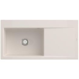 Villeroy & Boch Villeroy und Boch Subway Style 60 Einbausp&uuml;le 336201KR Becken links, Ablaufgarnitur mit Handbet&auml;tigung, 1000 x 510 mm, Crema