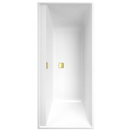 Villeroy & Boch Villeroy und Boch Collaro Rechteck-Badewanne UBA170COR2JV-01 170x75cm, Einbauausf&uuml;hrung Gold, Wannenfarbe wei&szlig; alpin