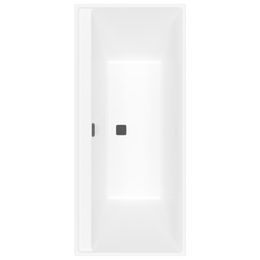 Villeroy & Boch Villeroy und Boch Collaro Rechteck-Badewanne UBA170COR2NV-RW 170x75cm, Einbauausf&uuml;hrung Black Matt, Wannenfarbe Stone White