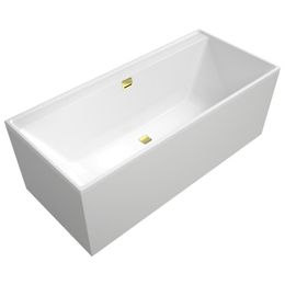 Villeroy & Boch Villeroy und Boch Collaro Rechteck-Badewanne UBA180COR2JV-01 180x80cm, Einbauausf&uuml;hrung Gold, Wannenfarbe wei&szlig; alpin