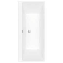 Villeroy & Boch Villeroy und Boch Collaro Rechteck-Badewanne UBA180COR2DV-RW 180x80cm, Einbauausf&uuml;hrung Chrome, Wannenfarbe Stone White
