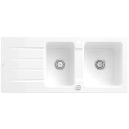 Villeroy & Boch Villeroy & Boch Architectura Einbausp&uuml;le 338002R1 mit Ablaufgarnitur und Exzenterbet&auml;tigung, wei&szlig;