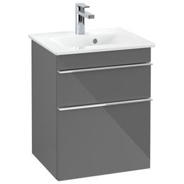 Villeroy & Boch Villeroy und Boch Venticello Waschtisch-Unterschrank A92201FP 46,6 x 59 x 42,5 cm, Griff Chrom, Glossy Grey