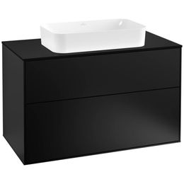 Villeroy & Boch Villeroy und Boch Finion Waschtischunterschrank G23200PD 100x60,3cm, Emotion, Abdeckplatte black matt, Black matt lacquer