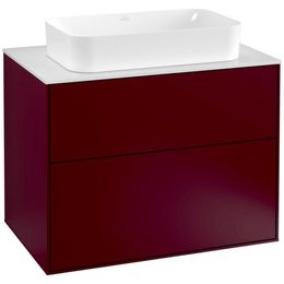 Villeroy & Boch Villeroy und Boch Finion Waschtischunterschrank G22100HB 80x60,3cm, Emotion, Abdeckplatte white matt, Peony Matt