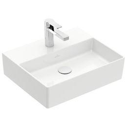 Villeroy & Boch Villeroy & Boch Memento 2.0 Waschtisch 4A225LR1 50 x 42 cm, wei&szlig; alpin C-plus, mit Hahnloch, ohne &Uuml;berlauf