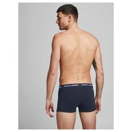 Jack & Jones Boxershorts JACK & JONES "JACFLOWER Microfiber mit Logobund, Blumenprint und Stretchkomfort", Herren, Gr. XXL, 10 Stk., navy blazer detail:navy blazer, navy blazer, navy blazer, navy blazer, navy blazer, navy blazer, navy b, Jersey, Obermaterial: 95% Baumwolle, 5% Elasthan, unifarben mit Farbeinsatz, k&ouml;rpernah, Unterhosen, eng anliegend, Microfaser, schnelltrocknend