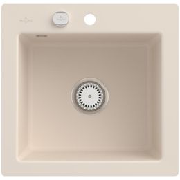 Villeroy & Boch Villeroy und Boch Subway Fl&auml;chenb&uuml;ndige Sp&uuml;le 33152FFU mit Ablaufgarnitur und Exzenterbet&auml;tigung, Ivory