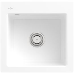 Villeroy & Boch Villeroy und Boch Subway Fl&auml;chenb&uuml;ndige Sp&uuml;le 33151FR1 mit Ablaufgarnitur und Handbet&auml;tigung, wei&szlig;