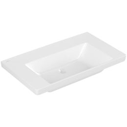 Villeroy & Boch Villeroy und Boch Subway 3.0 Schrank-Waschtisch 4A708301 80x47cm, ohne Hahnloch/ohne &Uuml;berlauf, wei&szlig;