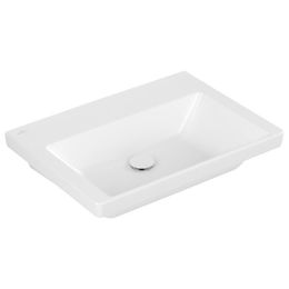 Villeroy & Boch Villeroy und Boch Subway 3.0 Schrank-Waschtisch 4A7068RW 65x47cm, ohne Hahnloch/ohne &Uuml;berlauf, stone white C-plus