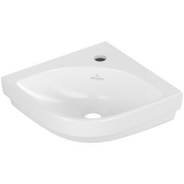 Villeroy & Boch Villeroy und Boch Subway 3.0 Eck-Handwaschbecken 437146RW 32cm Schenkell&auml;nge, mit Hahnloch/ohne &Uuml;berlauf, stone white C-plus