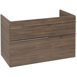 Villeroy & Boch Villeroy und Boch Venticello Waschtisch-Unterschrank A92701VH 95,3 x 59 x 50,2 cm, Becken links, Griff Chrom, arizona oak