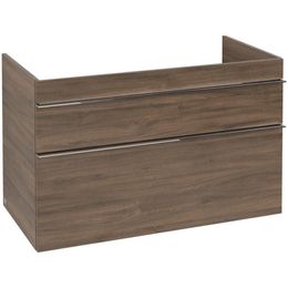 Villeroy & Boch Villeroy und Boch Venticello Waschtisch-Unterschrank A92801VH 95,3 x 59 x 50,2 cm, Becken rechts, Griff Chrom, arizona oak