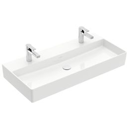 Villeroy & Boch Villeroy & Boch Memento 2.0 Waschtisch 4A221K01 100 x 47 cm, wei&szlig; alpin, mit Hahnloch, ohne &Uuml;berlauf