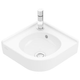 Villeroy & Boch Villeroy und Boch O.NOVO Compact Eck-Handwaschbecken 731032R1 32 cm Schenkell&auml;nge, 1 Hahnloch, &Uuml;berlauf, wei&szlig; C-plus