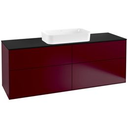 Villeroy & Boch Villeroy und Boch Finion Waschtischunterschrank G32200HB 160x60,3cm, Emotion, Abdeckplatte black matt, Peony Matt