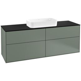 Villeroy & Boch Villeroy und Boch Finion Waschtischunterschrank G32200GM 160x60,3cm, Emotion, Abdeckplatte black matt, Olive Matt Lacquer