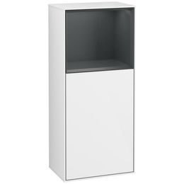 Villeroy & Boch Villeroy und Boch Finion Seitenschrank G500HGGF 41,8x93,6cm, links, Emotion, Regal oben Midnight Blue Matt, Glossy white lacquer