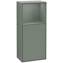 Villeroy & Boch Villeroy und Boch Finion Seitenschrank G500GMGM 41,8x93,6cm, links, Emotion, Regal oben Olive Matt, Olive Matt Lacquer