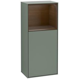Villeroy & Boch Villeroy und Boch Finion Seitenschrank G510GNGM 41,8x93,6cm, rechts, Emotion, Regal oben Walnut Veneer, Olive Matt Lacquer